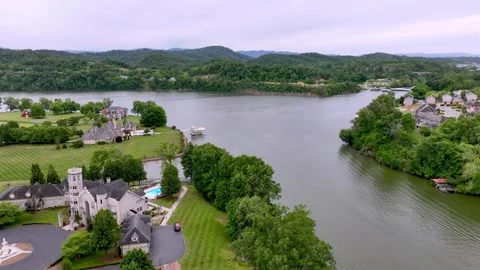 Luxury Lakefront Homes, Boone Lake Tenne... | Stock Video | Pond5
