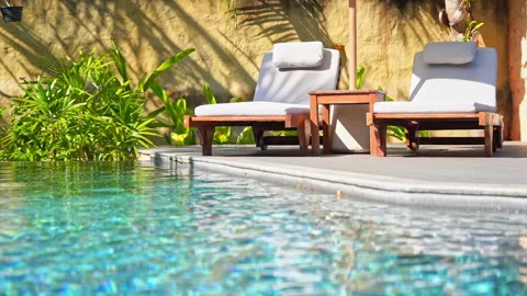 Luxury lounge area for a two people rest... | Stock Video | Pond5