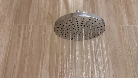 Luxury modern bathroom running shower ev... | Stock Video | Pond5