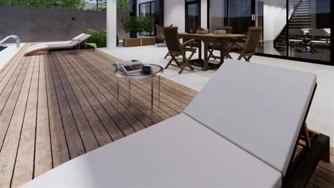 Luxury modern house with a garden, swimm... | Stock Video | Pond5