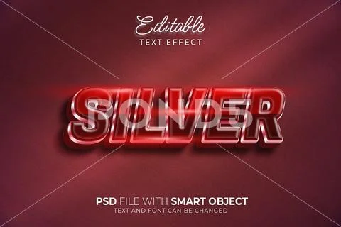 Luxury neon silver text style effect editable template ~ PSD Template ...