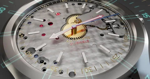 Luxury Swiss Automatic Watch Dial View R... | Stock Video | Pond5