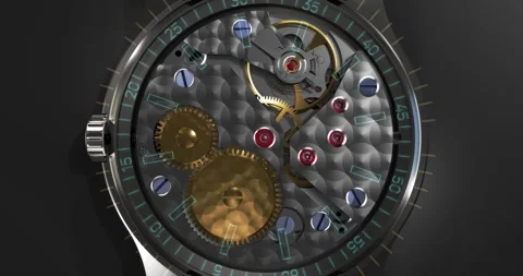 Luxury Swiss Automatic Watch Internal Vi... | Stock Video | Pond5