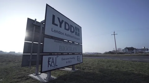 Lydd Airport Sign | Stock Video | Pond5