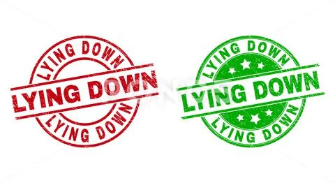 LYING DOWN Round Watermarks Using Rubber Surface ~ Clip Art #150589275