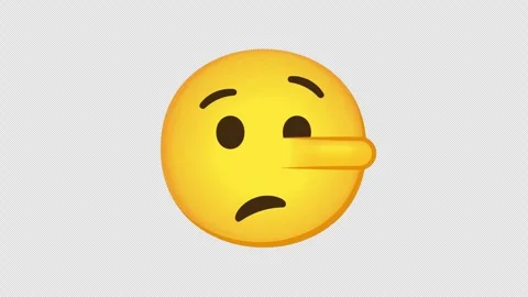 Lying Face Emoji Animated on a Transpare... | Stock Video | Pond5