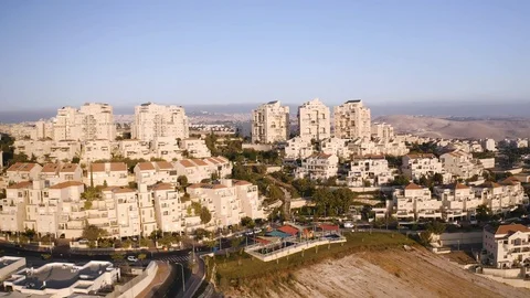 Maale Adumim settlement in Israel, sunri... | Stock Video | Pond5