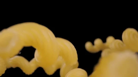Macaroni Pasta Falling Down black backgr... | Stock Video | Pond5