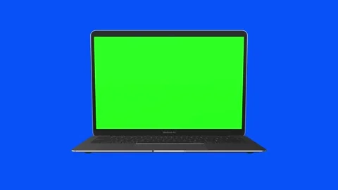 macbook 4k green and blue screen chroma ... | Stock Video | Pond5