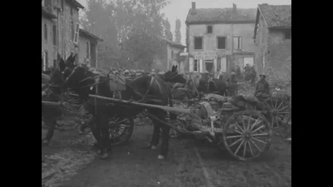 Machine gun and ammunition carts parked ... | Stock Video | Pond5