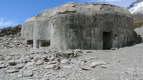 Machine gun bunker of the World War II t... | Stock Video | Pond5