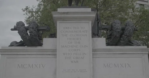 Machine Gun Corps Memorial - London, Eng... | Stock Video | Pond5