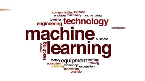 Machine learning animated word cloud, te... | Stock Video | Pond5