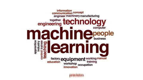 Machine learning animated word cloud, te... | Stock Video | Pond5