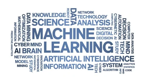 Machine Learning animated word cloud,ani... | Stock Video | Pond5