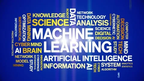 Machine Learning animated word cloud,ani... | Stock Video | Pond5
