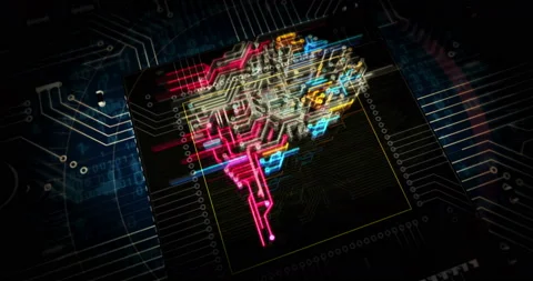 Machine learning futuristic animation | Stock Video | Pond5