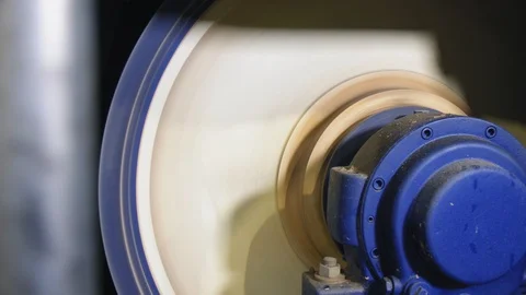 machine with round rotating part operate... | Stock Video | Pond5