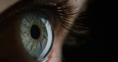 macro beauty eye opening looking scared ... | Stock Video | Pond5