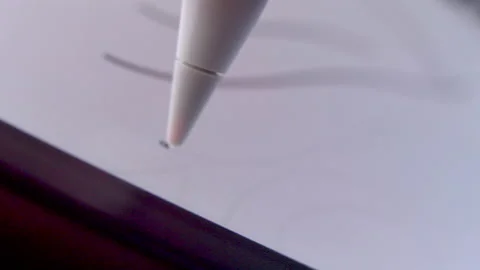 Macro close up Apple Pencil drawing on i... | Stock Video | Pond5