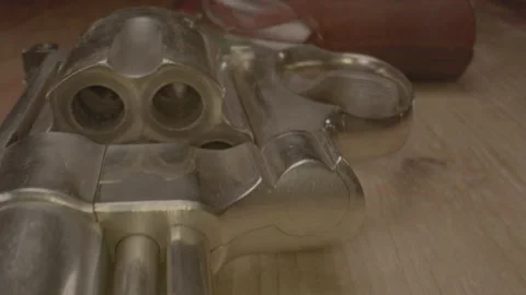 macro dolly of an beautiful old .357 mag... | Stock Video | Pond5