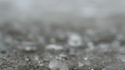 macro ground level closeup view of rock ... | Stock Video | Pond5