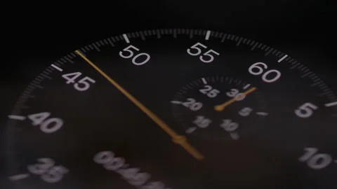 Macro Shot view of Clock with face and n... | Stock Video | Pond5