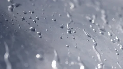 Macro surface of clear plastic umbrella ... | Stock Video | Pond5