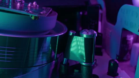 Macro view of magnetic head mechanism in... | Stock Video | Pond5