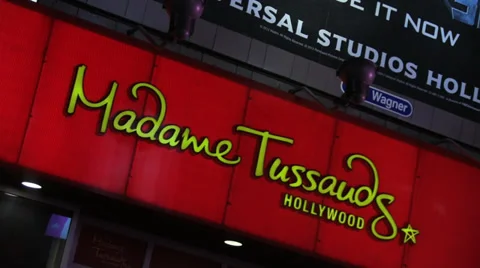 Madame Tussaud's Wax Museum Sign | Stock Video | Pond5