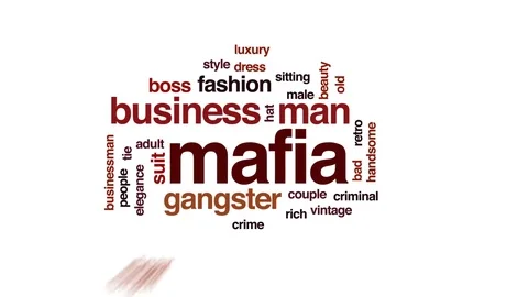 Mafia animated word cloud, text design a... | Stock Video | Pond5
