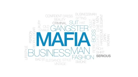 Mafia animated word cloud, text design a... | Stock Video | Pond5