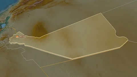 Mafraq extruded. Jordan. Stereographic r... | Stock Video | Pond5