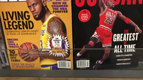 Magazine Covers with Lebron James And Mi... | Stock Video | Pond5