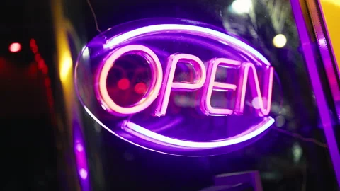Neon Open Sign Stock Video Footage | Royalty Free Neon Open Sign Videos ...
