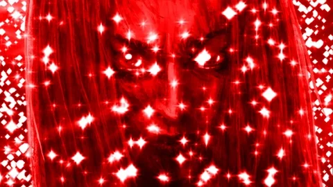 Magic demon girl face. 2D animation in h... | Stock Video | Pond5