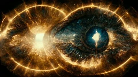 Magic Eye In Fire And Smoke, Animation L... | Stock Video | Pond5