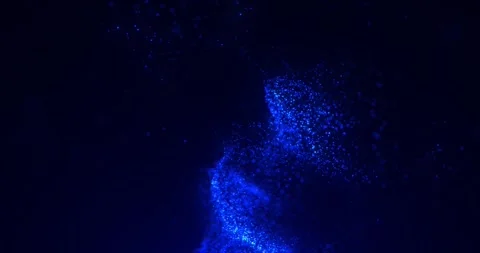 Magic fluid animation of blue glowing pa... | Stock Video | Pond5