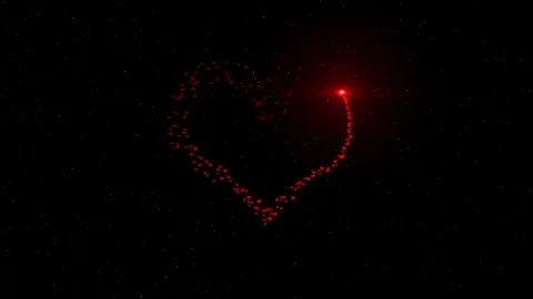Magic heart shape light drawing backgrou... | Stock Video | Pond5