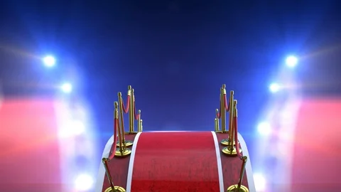 Magic Red Carpet Gold Loop | Stock Video | Pond5