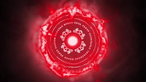 Magic summon circle with red magic theme... | Stock Video | Pond5