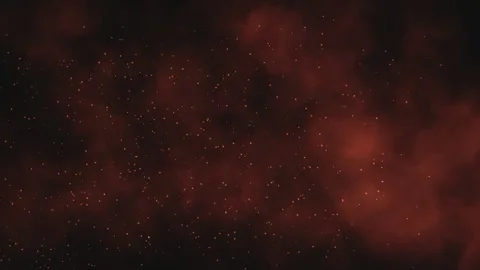 Magical dots flying with smoking and fog... | Stock Video | Pond5