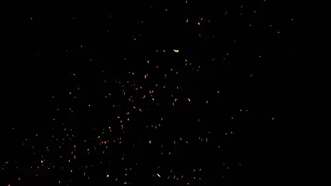 Magical glowing embers rising in the nig... | Stock Video | Pond5