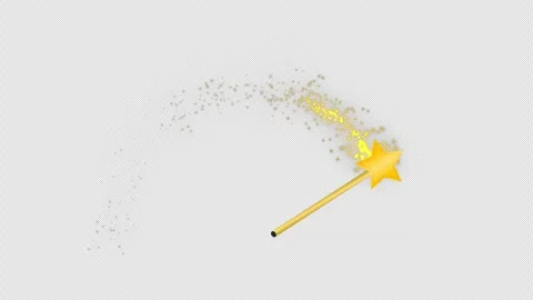 Magical Sparkle Wand Animation on a Tran... | Stock Video | Pond5