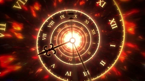 Magical Time Spiral Radial Clock Face An... | Stock Video | Pond5