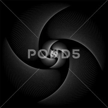 Magical white rose shape vector image on black background: Graphic ...