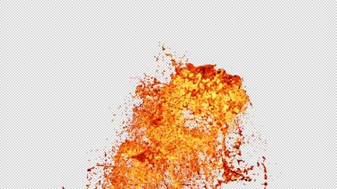 Magma volcano explosion with transparent... | Stock Video | Pond5