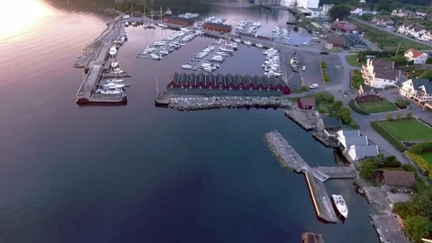 Magnificent top view of sea harbor with ... | Stock Video | Pond5