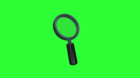 Magnifier 3D Animation Green Screen 4K | Stock Video | Pond5