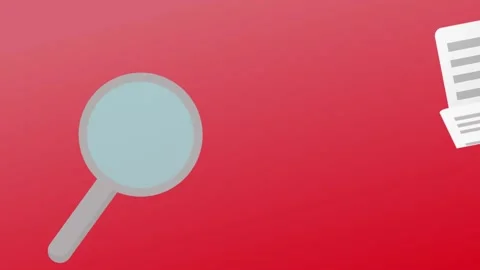 Magnifying glass animation. Smooth loopi... | Stock Video | Pond5